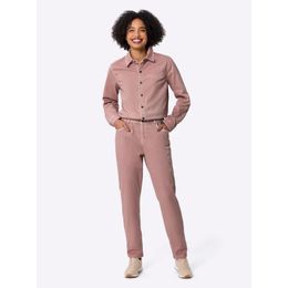 Heine Damen Jumpsuit, lila, Gr. 38, unifarben, 98% Baumwolle, 2% Elasthan, Overalls