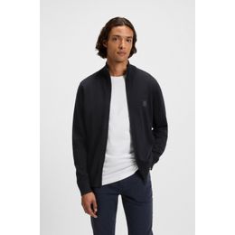BOSS Orange Herren Strickjacke "Kanozip Full Zip Cardigan"dunkelblau404, Gr. XL, unifarben, Feinstrick, Obermaterial: 95% Baumwolle, 5% Kaschmir,