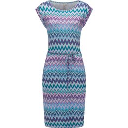 Ragwear Damen Sommerkleid "Taggien Print", lila, Gr. M, Material: 95% Viskose, 5% Elasthan, Kleider, Leichtes, bequemes Midikleid mit Muster