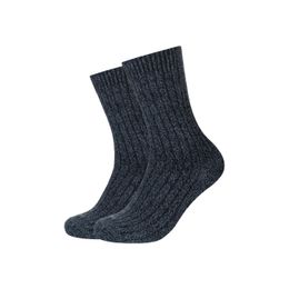 Camano Damen Socken "Socken 2er Pack", Gr. 43schwarz, 75% Polyacryl, 16% Polyester, 7% Wolle, 2% Elasthan, meliert, Socken