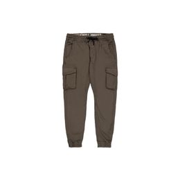 Herren Jogginghose "Cotton Twill Jogger", grau, Gr. M, Alpha Industries, Obermaterial: 98% Baumwolle, 2% Elastan; Futter: 100% Baumwolle, Hosen