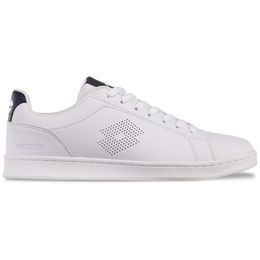 Lotto Damen Sneaker, Gr. 44, schwarz-wei&szlig;, Synthetik, clean, Schuhe, - in sportivem Retro Tennis Design