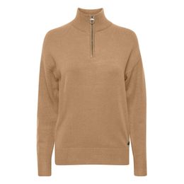 oxmo Damen Troyer "Troyer OXRita", beige, Gr. XL, Obermaterial: 50% Viskose CV. 27% Nylon NY. 23% Polyester PES., Pullover