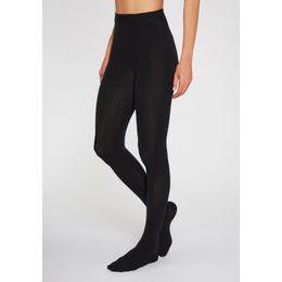 Lavana Damen Strickstrumpfhose, Gr. 36, schwarz, Obermaterial: 70% Baumwolle, 28% Polyamid, 2% Elasthan, unifarben, Strumpfhosen, Thermosan, fein