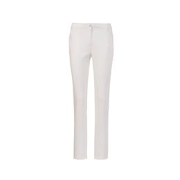 GOLDNER Damen Stoffhose "Leichte Baumwoll-Hose CARLA"cremeweiß, Gr. 44, Obermaterial: 98% Baumwolle CO. 2% Elasthan EL., Hosen