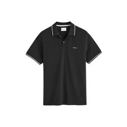 Gant Herren Poloshirt "Poloshirt TIPPING PIQUE POLO 1er Pack", schwarz, Gr. L, Obermaterial: 100% Baumwolle CO., Shirts