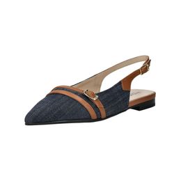 Nero Giardini Damen Slingpumps "Nero Giardini Pumps Lederimitat/Textil", Gr. 38, blau, Lederimitat, Textil, Schuhe