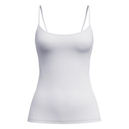Calida Damen Spaghettitop "Sleek Skin", Gr. M, wei&szlig;, Single Jersey, Obermaterial: 73% Polyamid, 27% Elasthan, Tops, weich, atmungsaktiv, elastisch,