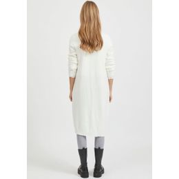 Vila Damen Longstrickjacke "VIRIL LONG L/S KNIT CARDIGAN - NOOS", wei&szlig;, Gr. S, unifarben, Feinstrick, Obermaterial: 50% Viskose, 27% Nylon, 23%