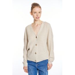 Haily's HAILY&rsquo;S Damen Strickjacke "LS P CD Pi44pa", beige, Gr. XS, meliert, Strick, Obermaterial: 94% Polyester, 3% Elasthan, 3% Nylon, Strickjacken