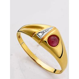 Lady Damen Fingerring, 18, Metall, rot, Metall, Fingerringe