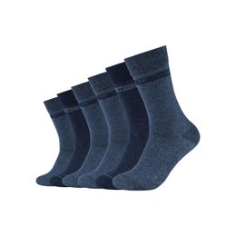 Mustang Damen Socken "casual", Gr. 39, blau, Baumwollmischung, meliert, Socken, weicher und elastischer Komfortbund