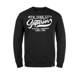 INDICODE Herren Longpullover "Sweatshirt IDGalilero", schwarz, Gr. S, Obermaterial: 80% Baumwolle CO. 20% Polyester PES., Sweatshirts
