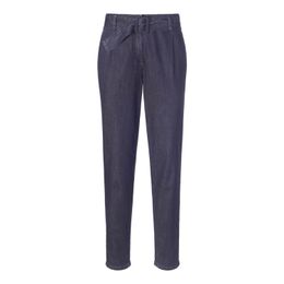 Madeleine Mode MADELEINE Damen Regular-fit-Jeans "Hose Karotten-Jeans mit Bundfalten", blau, Gr. 17, Obermaterial: 98% Baumwolle CO. 2% Elasthan EL., Jeans