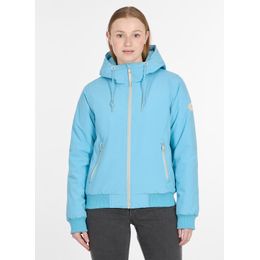 Ragwear Damen Outdoorjacke "OGGIE WARM", blau, Gr. L, unifarben, Web, Obermaterial: 100% Polyester, Jacken, Rei&szlig;verschluss mit Kinnschutz, Kapuze mit
