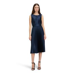BETTY & CO BETTY & CO Damen Chiffonkleid "Damen Chiffonkleid mit Plissee", blau, Gr. 36, Obermaterial: 97% Polyester, 03% Elasthan. Futter: 100% Polyester.,