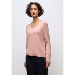 Street One Damen Strickpulloverfaded rose meliert, Gr. 38, unifarben, Stoff, 50% Viskose, 28% Polyester, 22% Polyamid, Pullover, in Unifarbe