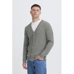 Blend Herren Strickjacke "BHBRANKO CARDIGAN KNIT", grau, Gr. XXXL, unifarben, Strick, Obermaterial: 60% Wolle, 40% Nylon, Strickjacken
