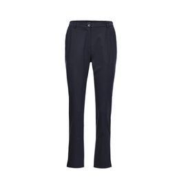 GOLDNER Damen Stoffhose "Sportive Hose Carla aus trageangenehmen Satin", blau, Gr. 40, Obermaterial: 64% Baumwolle CO. 33% Polyester PES. 3% Elasthan