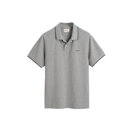 Gant Herren Poloshirt "Poloshirt TIPPING PIQUE POLO 1er Pack", grau, Gr. 4XL, Obermaterial: 100% Baumwolle CO., Shirts