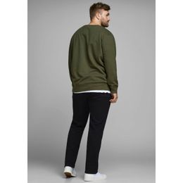 Jack & Jones PlusSize Herren Slim-fit-Jeans "Tim", schwarz, Gr. 46, JACK & JONES PLUSSIZE, Denim/Jeans, Obermaterial: 70% Baumwolle, 28% Polyester, 2% Elasthan, Jeans, Bis