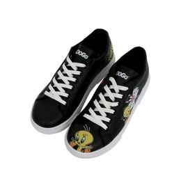 DOGO Damen Sneaker "Ace Low-Top Sneaker Life Goes On Damen Sneaker, Ace Low-Top", Gr. 38, schwarz, Lederimitat, Schuhe, Handgefertigt