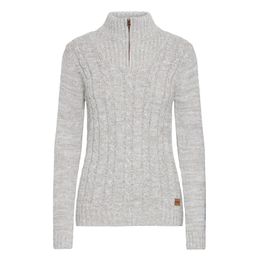 oxmo Damen Troyer "Troyer OXPhepe", grau, Gr. L, Obermaterial: 100% Baumwolle CO., Pullover