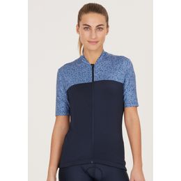 Endurance Damen Radtrikot "Mangrove", blau, Gr. 38, gebl&uuml;mt, 90% Polyester, 10% Elasthan, Trikots, mit praktischer Quick Dry-Technologie