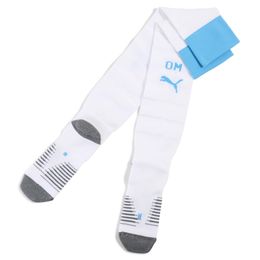 Puma Herren Fußball Stutzenstrümpfe "Olympique de Marseille 25/26 Socken Herren", Gr. 46, weiß, 65% Polyester, 19% Polyamid, 14% Baumwolle, 2%
