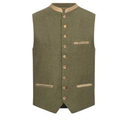 Nübler NÜBLER Jungen Trachtenweste "Trachten Gilet Gustl"grün, Gr. 52, Obermaterial: 50% Polyester PES. 50% Viskose CV. 50% Polyester PES. 50% Viskose CV.,