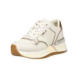 Replay Damen Sneaker "Replay Sneaker Leder/Textil", Gr. 36, beige, Leder, Textil, Schuhe