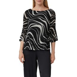 Damen Klassische Bluse, schwarz, Gr. 34, s.Oliver BLACK LABEL, bedruckt, Web, Obermaterial: 100% Polyester. Futter: 100% Viskose, Blusen, mit