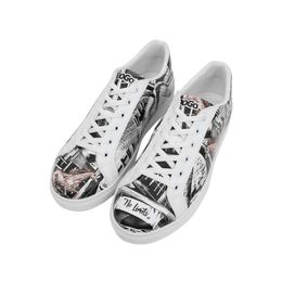 DOGO Damen Sneaker "Ace Low-Top Sneaker No Limits Damen Sneaker", Gr. 45, wei&szlig;, Lederimitat, Schuhe, Handgefertigt