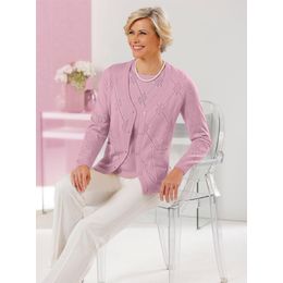CLASSIC Damen Cardigan, rosa, Gr. 38, unifarben, 100% Polyacryl, Strickjacken