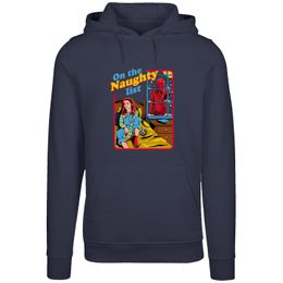 F4NT4STIC Herren Kapuzenpullover "Stranger Things Naughty List Netflix TV Series", blau, Gr. M, Obermaterial: 65% Baumwolle, 35% Polyester, Pullover,