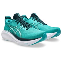 asics Herren Laufschuh "GEL-NIMBUS 27", Gr. 42,5, grün, Textil, Schuhe