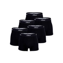 s.Oliver Herren Boxershorts "Boxershort 6er Pack", Gr. M, schwarz, Obermaterial: 92% Baumwolle CO. 8% Elasthan EL., Unterhosen