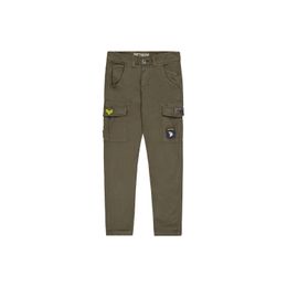 Damen Cargohose "Petrol Patch Pant", grau, Gr. 38, Alpha Industries, Obermaterial: 98% Baumwolle, 2% Elastan; Futter: 100% Baumwolle, Hosen