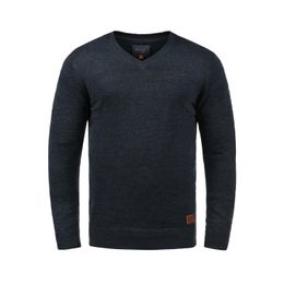 Blend Herren Strickfleece-Pullover "Strickpullover BHLasse", blau, Gr. L, Obermaterial: 50% Baumwolle CO. 50% Polyacryl PAN., Pullover