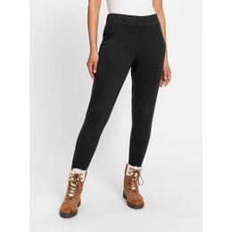 Inspirationen Damen Leggings, schwarz, Gr. 36, unifarben, 49% Baumwolle, 46% Polyester, 5% Elasthan, Hosen