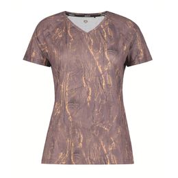 Rukka Damen Trainingsshirt "Rukka T-shirt Magnula Print"pflaume, Gr. 40, 92% Polyester, 8% Elasthan, Shirts
