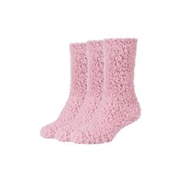 Camano Damen Socken "Kuschelsocken 3er Pack", Gr. 35dusty rose, 69% Polyester, 29% Polyester, 2% Elasthan, uni, Socken, 3er Pack W&auml;rmende, kuschelige