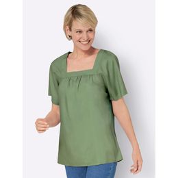 Classic Basics Damen Longbluse, gr&uuml;n, Gr. 50, unifarben, 100% Viskose, Blusen