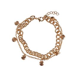 Fußkette Urban Classics "Urban Classics Unisex Charmy Anklet" Gr. L, gold, Fußketten, Damen, L/XL, Metall Zink, Metall, Zink