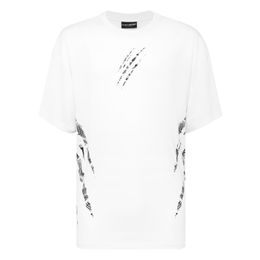 Plein Sport Herren T-Shirt "Rundhals-T-Shirt", wei&szlig;, Gr. XS, Obermaterial: 100% Baumwolle, Shirts