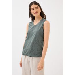 Cecil Damen Tanktop, gr&uuml;n, Gr. XXL, gestreift, Web, 100% Baumwolle, Tops, aus reiner Baumwolle