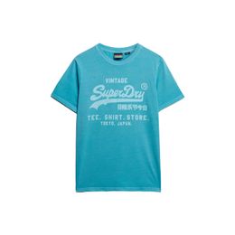 Superdry Herren T-Shirt "T-Shirt VI Neon Relaxed Tee 1er Pack", blau, Gr. XXL, Obermaterial: 100% Baumwolle CO., Shirts