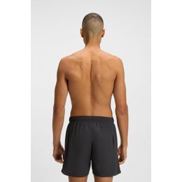 BOSS Herren Badeshorts "Iconic", grau, Gr. XXL, Microfaser, Obermaterial: 100% Polyester, Badehosen, mit Ges&auml;&szlig;tasche