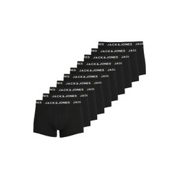 Jack & Jones JACK & JONES Herren Boxershorts "Boxershort JACSOLID 10er Pack", Gr. L, schwarz, Obermaterial: 95% Baumwolle CO. 5% Elasthan EL., Unterhosen