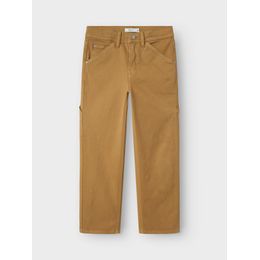 name it Jungen Cargohose "NKMRYAN STRAIGHT TWILL PANT 1880-AX NOOS"kelp, Gr. 164, unifarben, washed, Web, Obermaterial: 97% Baumwolle, 3% Elasthan,